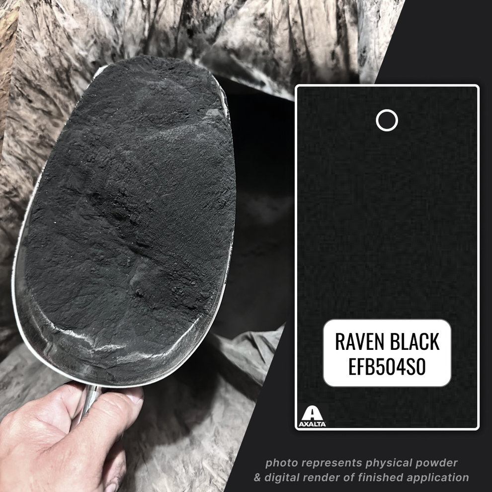Raven Black Powder Coating Paint, 1 lb - Axalta EFB504S0 – PowderDepot.com